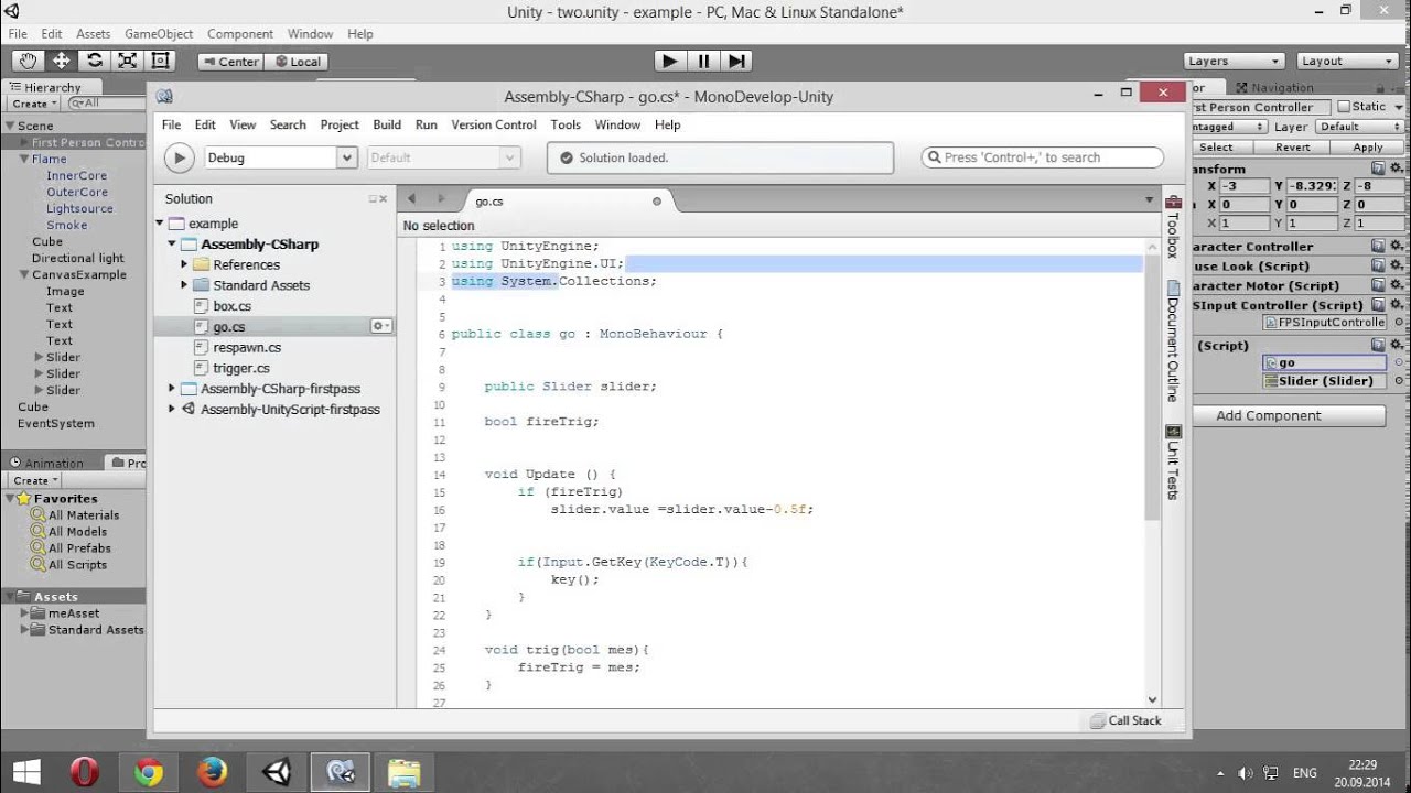 Unity3D Урок 4 Slider (UI interface) - YouTube