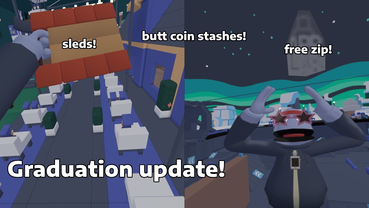 Yeeps graduation update! (Free zip, new butt coin stashes, sleds + MORE ...