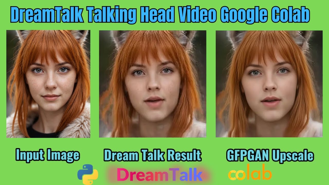 DreamTalk Talking Head Video Google Colab - YouTube