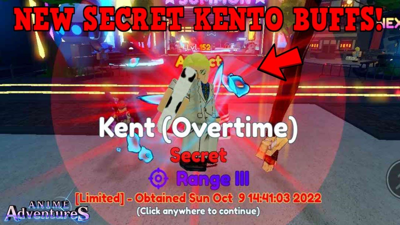 NEW LIMITED SECRET KENTO OVERTIME (KENT) BUFFS HIMSELF OP!? SHOWCASE ...