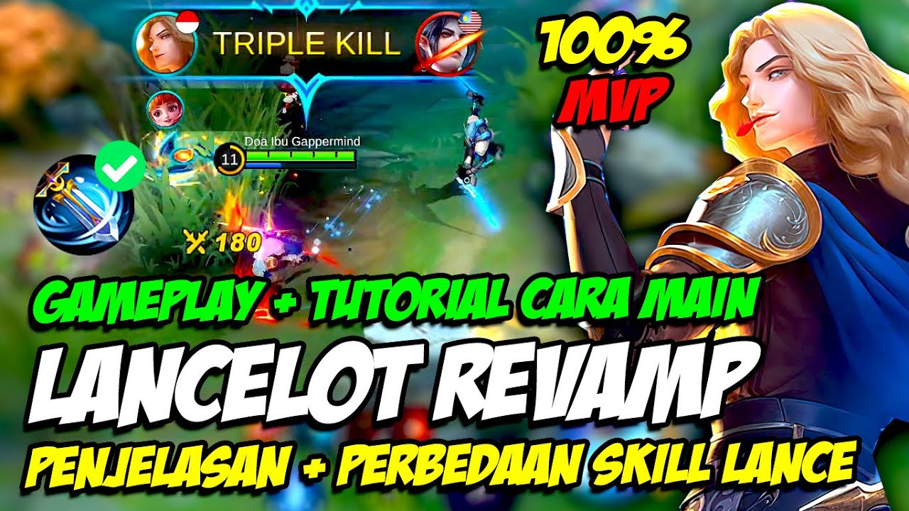 GAMEPLAY LANCELOT REVAMP | PENJELASAN DETAIL SKILL LANCELOT REVAMP ...