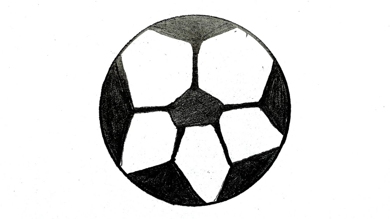 HOW TO DRAW A FOOTBALL || STEP BY STEP & EASY DRAWING - YouTube