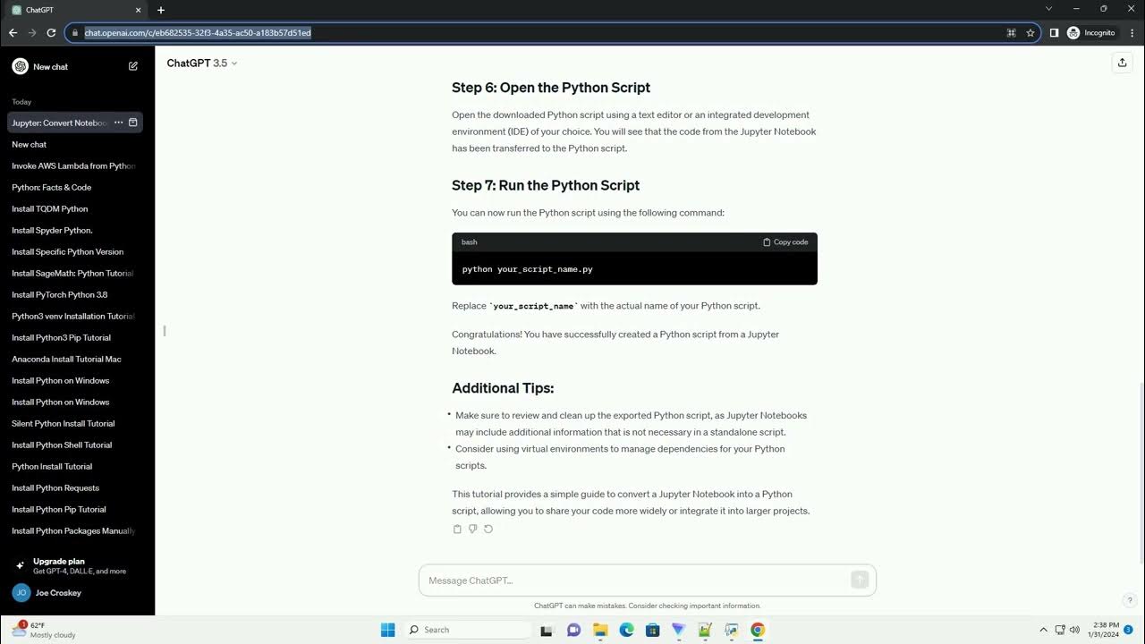 jupyter notebook create python file - YouTube