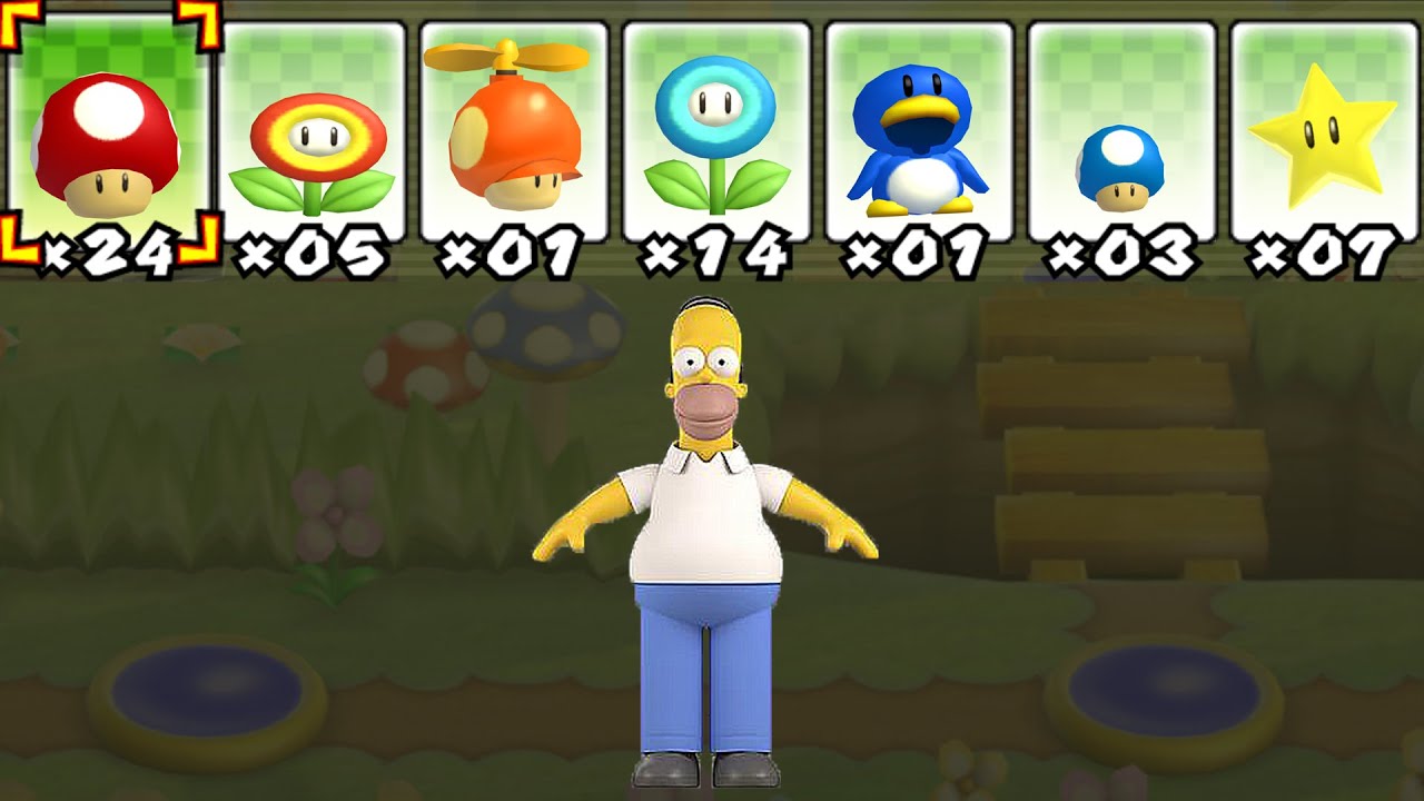What happens when Homer Simpson uses Mario's Power-Ups? - YouTube