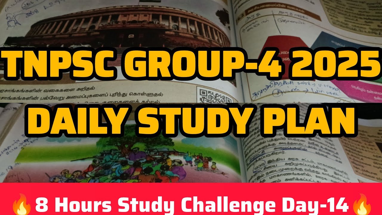 TNPSC Group-4 2025 Daily Study plan| Beginners Study Plan | 8 Hours Study Challenge Day-14# ...