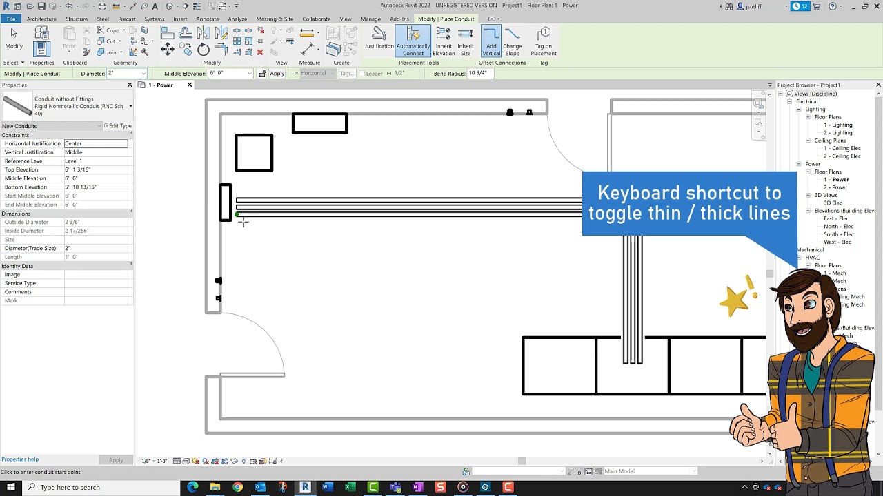 BIMTM - Revit Quick Tips - Conduit Stubs Episode 06 - YouTube