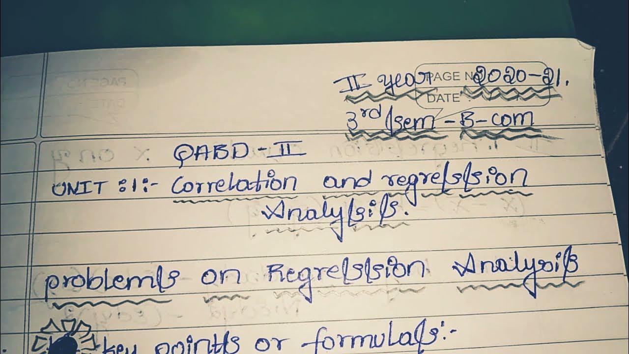 qabd-2(regression analysis)👍. - YouTube
