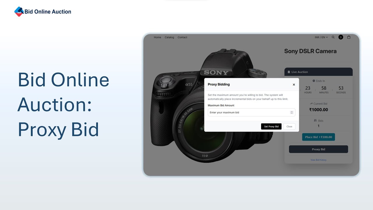 Automatic Bidding with Proxy Bid – Bid Online Auction on Shopify - YouTube
