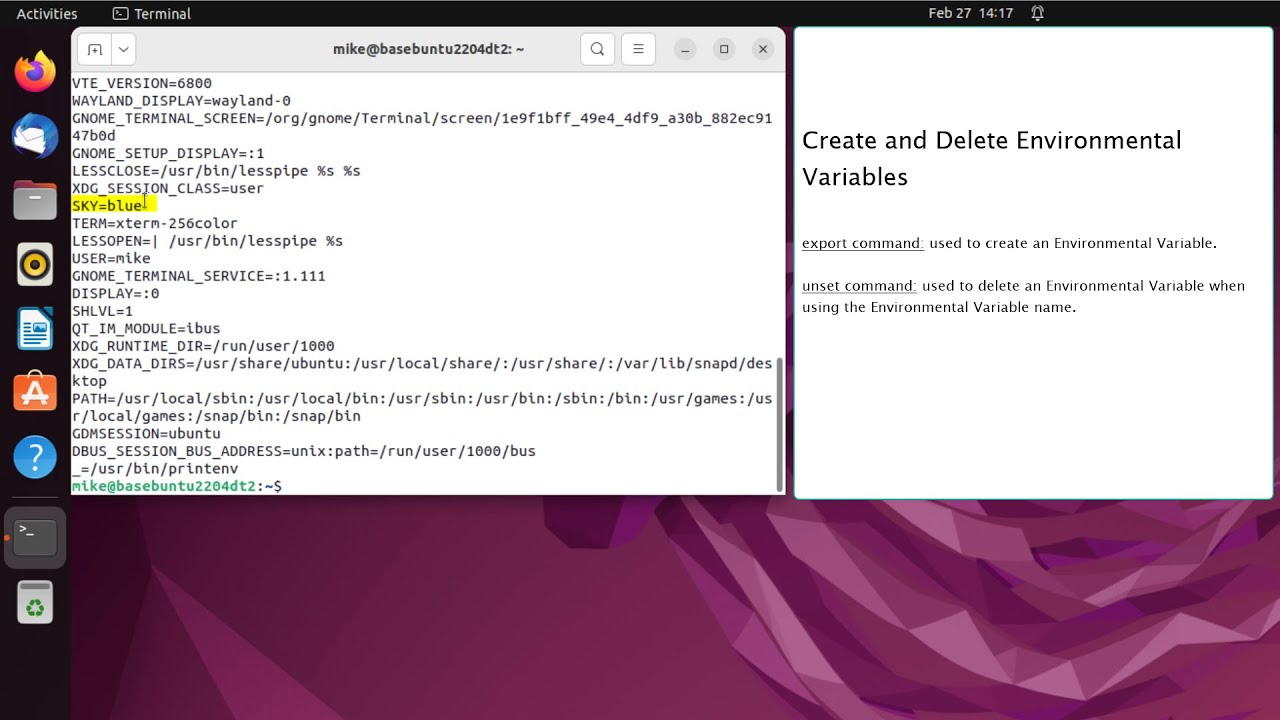 Linux Intro To Environmental Variables YouTube Linux Intro To Environmental Variables YouTube