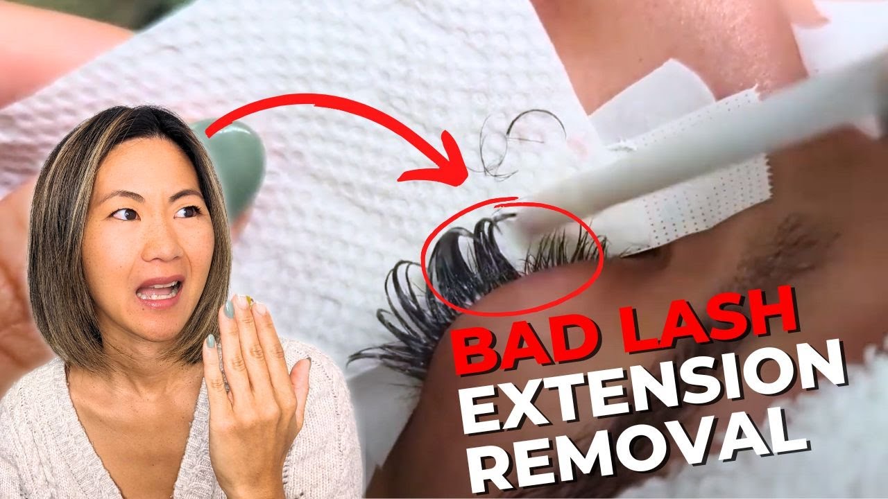 How to Remove BAD Eyelash Extensions (SOS: Fixing a Damaging Lash Job ...