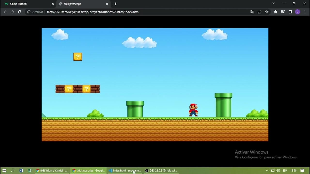 animacion de mario Bros, con javascript. #javascript #mariobros - YouTube