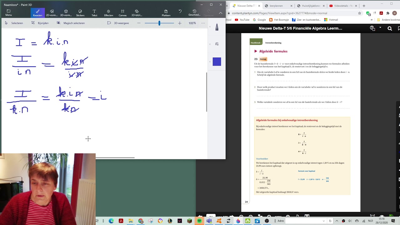 afgeleide formules enkelvoudige intrest - YouTube