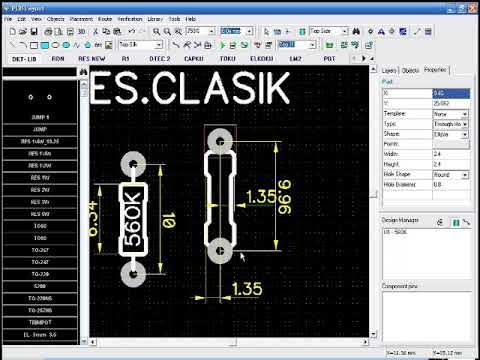 Tutorial Diptrace - Pattern Resistor Klasik . how to make resistor classic patern in Diptrace ...