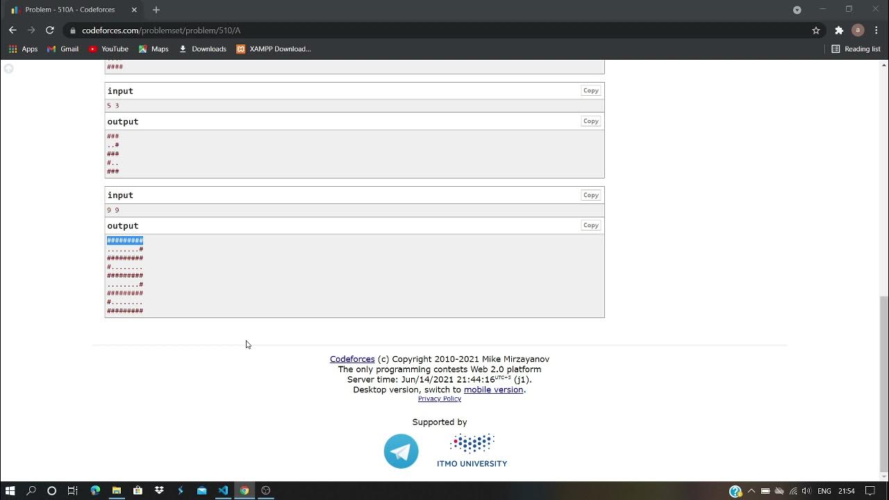 510A: 🦊 fox and snake🐍 problem codeforces watch till end - YouTube