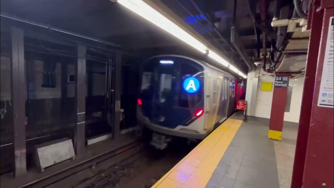 2 MTA R211 A Trains Action on the 8th Ave Line. - YouTube