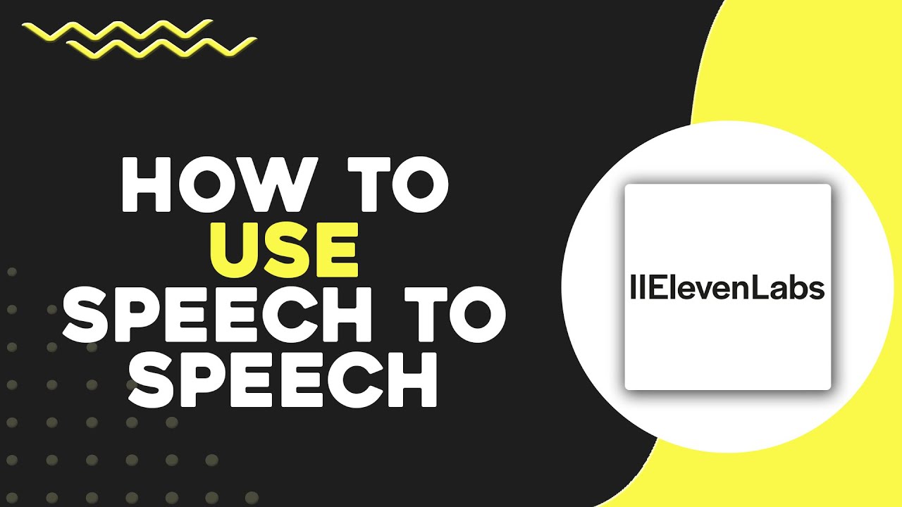 How To Use Speech to Speech on ElevenLabs (Quick Tutorial) - YouTube