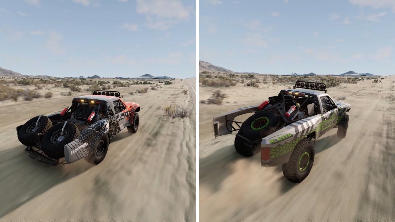old vs new bypass shock absorber simulation (BeamNG.drive update 0.27 ...