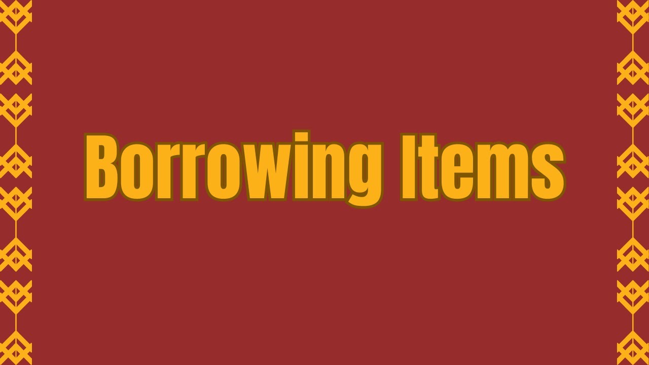 Borrowing Items - YouTube
