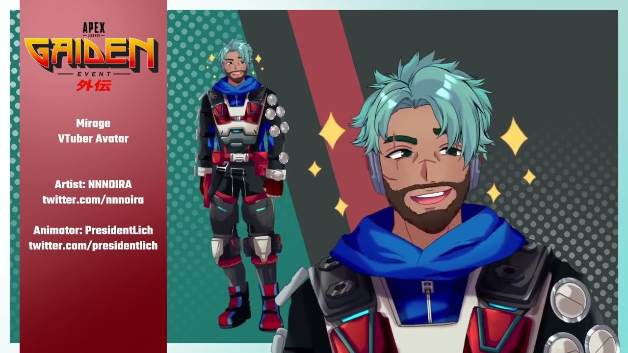 【VTuber】 APEX LEGENDS GAIDEN - Mirage Model Showcase 【Live2D】 - YouTube