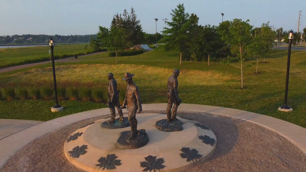 Moncton waterfront trail & tribute to RCMP - YouTube