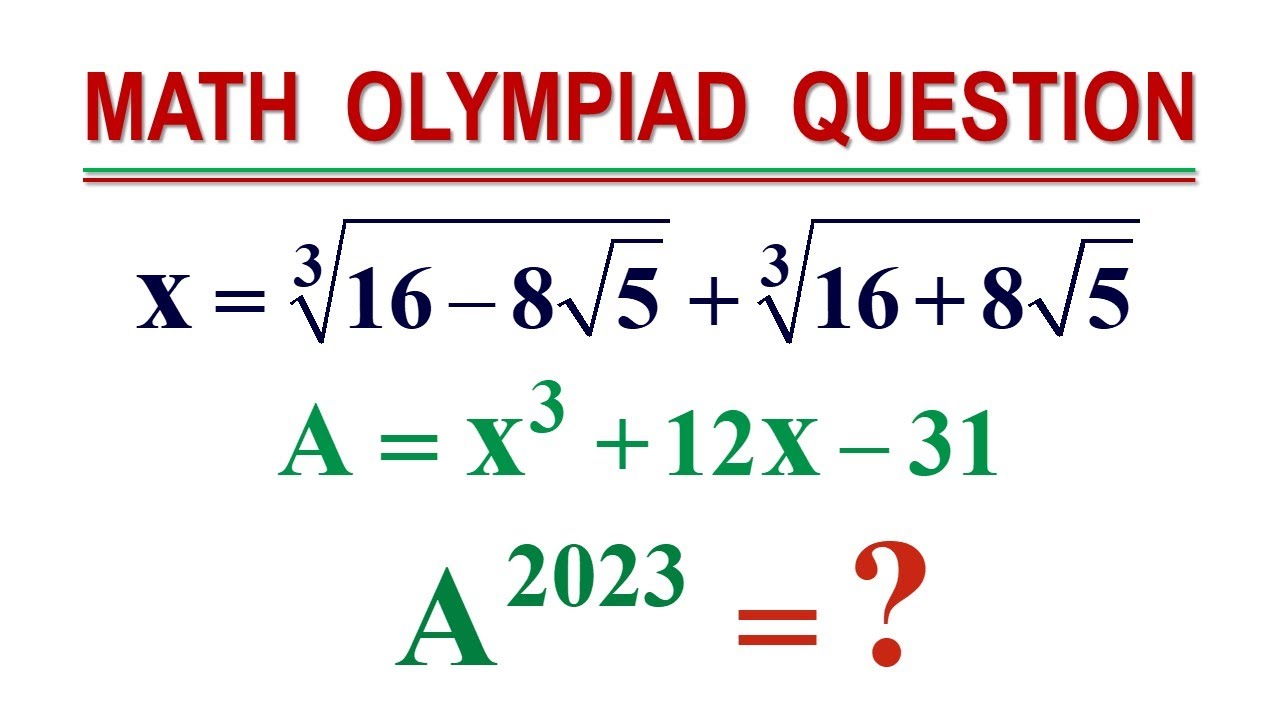 Solving a Math Tournament Question From ASEAN - YouTube
