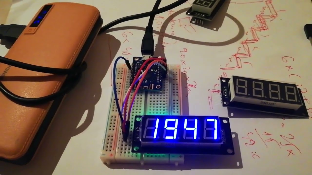 NTP clock on TM1637 led display - YouTube