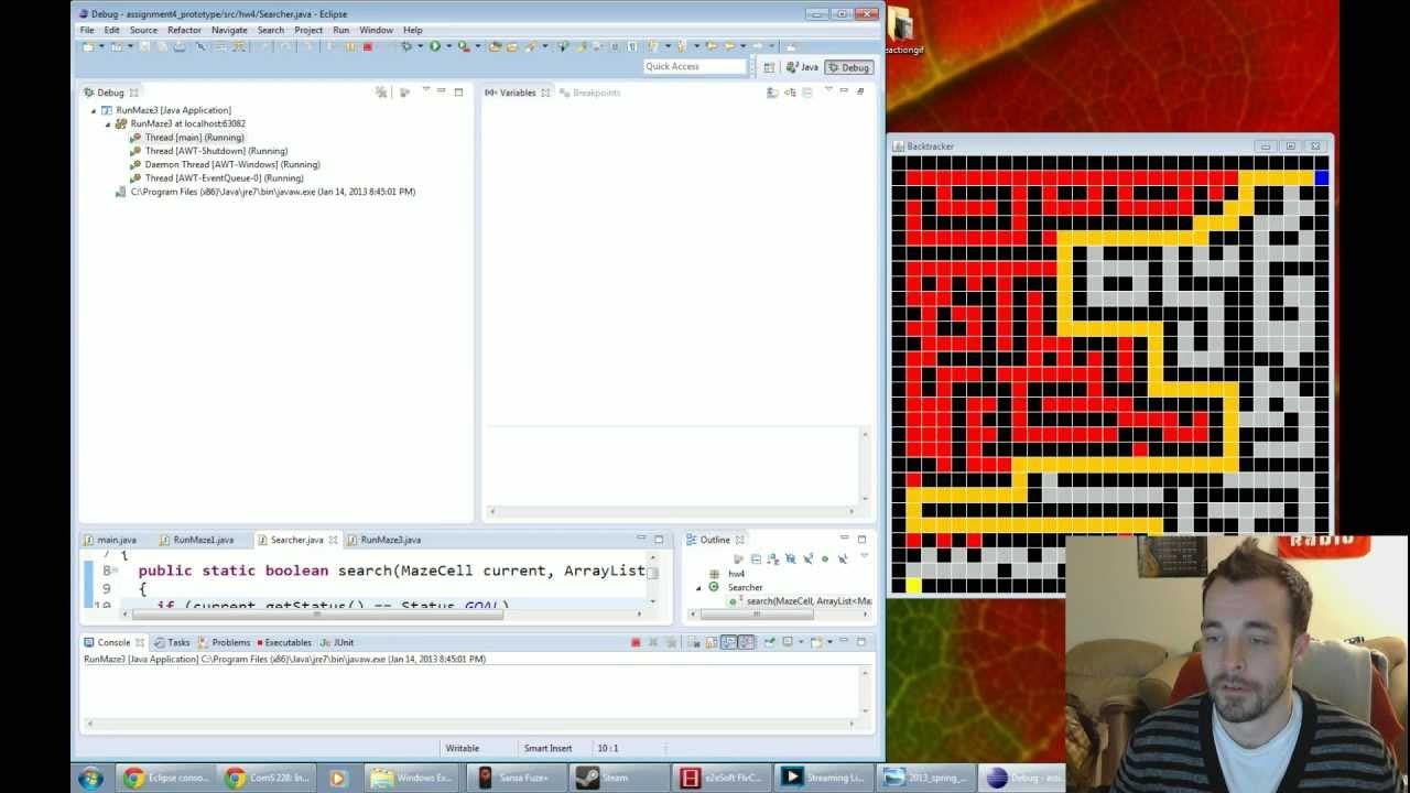 Recursive example 3 - maze demonstration - YouTube