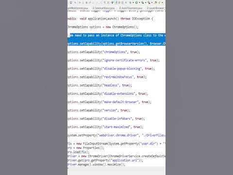 What is ChromeOptions Class in Selenium | ChromeOptions in Selenium #seleniuminterviewquestions ...