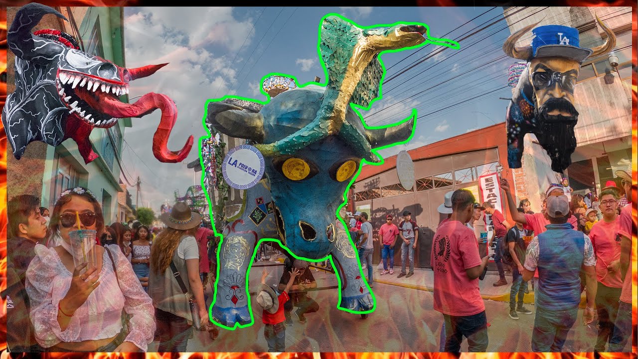 ASÍ QUEMAN TOROS EN TULTEPEC 🔥 Feria Internacional de la Pirotecnia ...