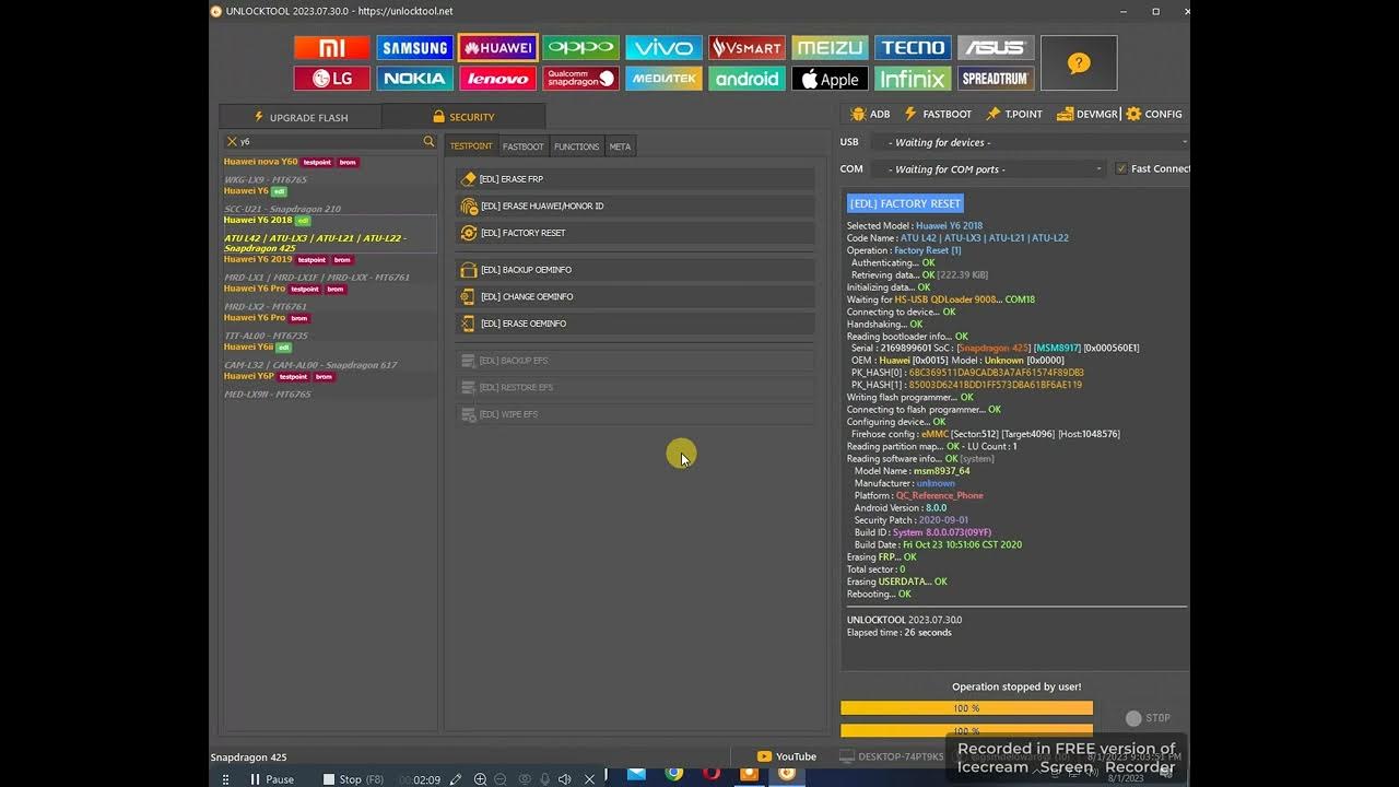 honor y6 prime ATU L31 lock frp BY unlock tool - YouTube