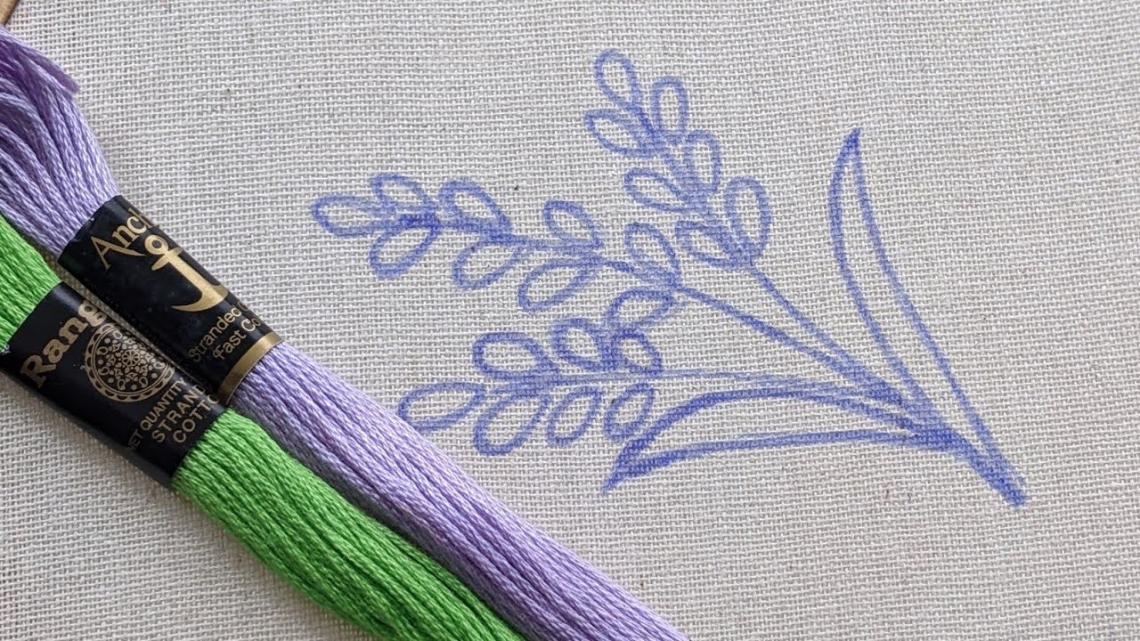 VERY VERY EASY LAVENDER HAND EMBROIDERY DESIGN FOR BEGINNERS # ...
