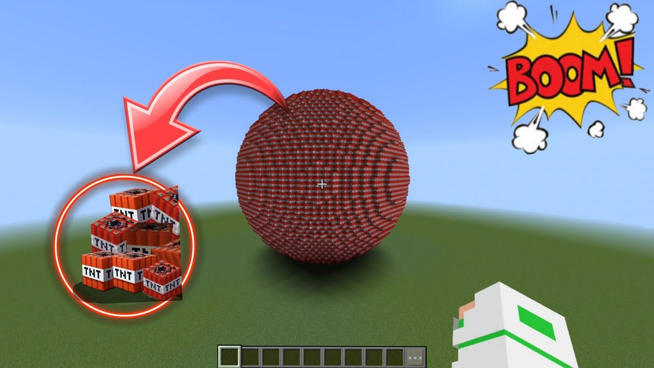 Minecraft TNT sphere Blast - YouTube