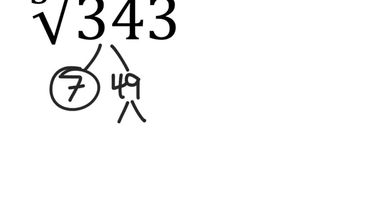 Simplify A Cube Root Cube Root 343 Learn Cube Root Tricks YouTube