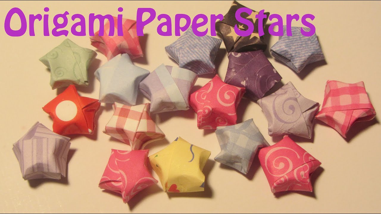 How to Make Puffed Paper Stars Origami Lucky Stars Craft Tutorial - YouTube