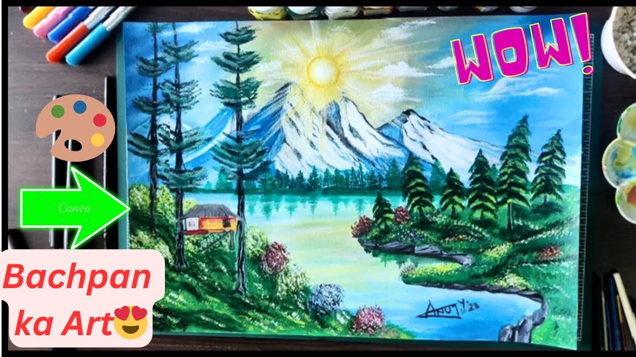 Ugta Hua Suraj Painting🔥😳 || Sunrise Painting 🔥 - YouTube