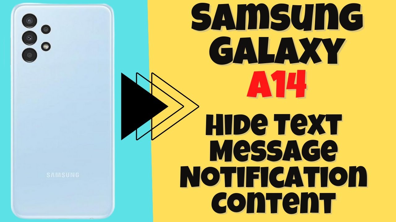 Samsung Galaxy A14 Hide Text Message Notification Content On Lock samsung-galaxy-a14-hide-text-message-notification-content-on-lock