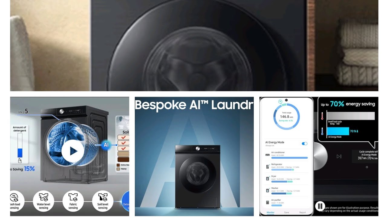 Samsung washing machine NEW MODEL 2024 WITH AI BESPOKE⚡ WASHING MACHINE ...