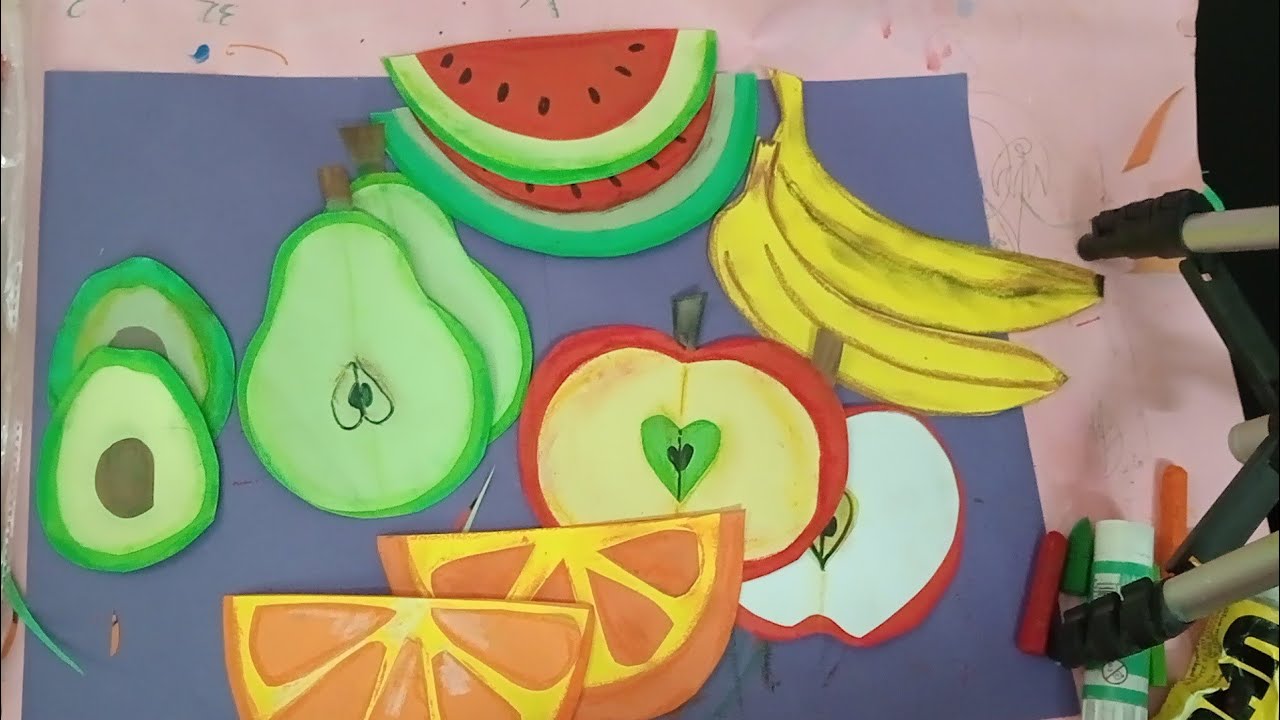 paper fruits craft Making of Avacado by food menu art and travel|Making ...