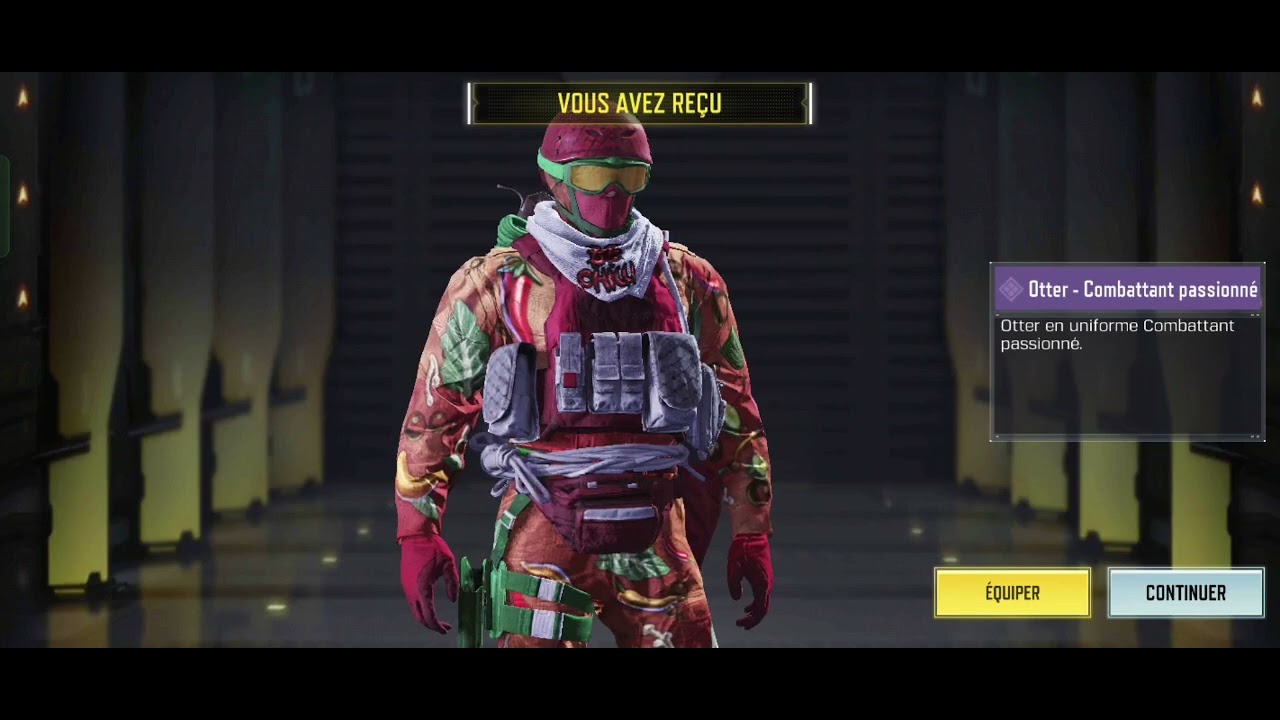 J'ai obtenu l'opérateur Otter en uniforme Combattant passionné | CODM ...