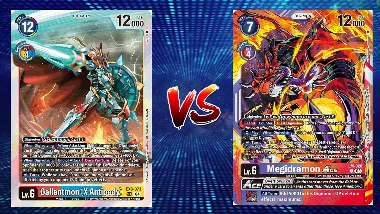 Digimon TCG: Gallantmon X vs Megidramon (EX8) - YouTube