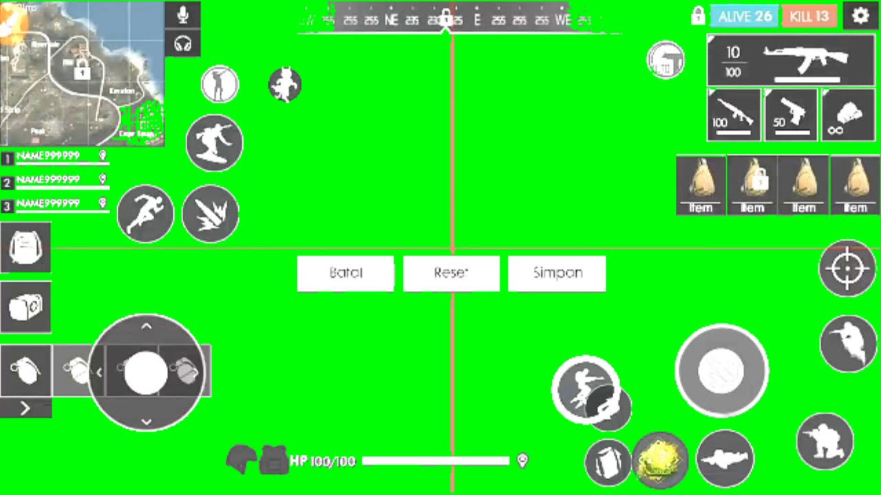 Free Fire Green Screen Effect - FREE FIRE ALL TOMBOL - YouTube