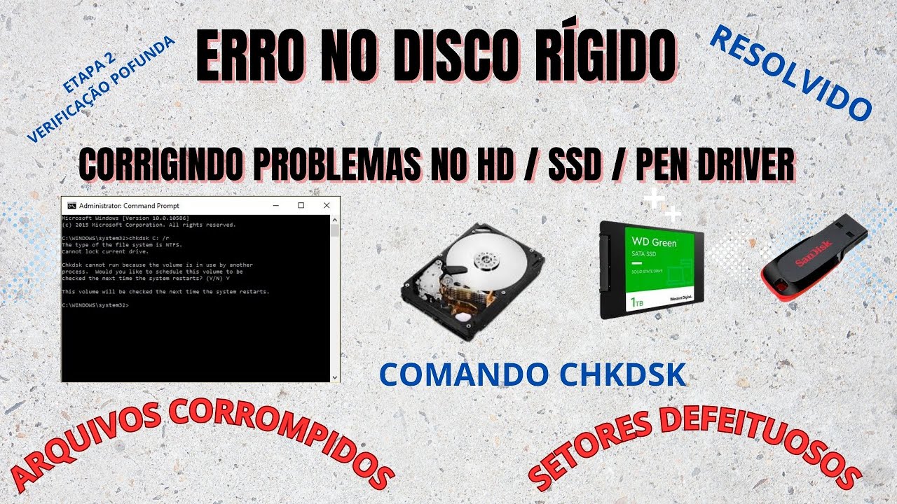 RECUPERANDO DISCO RÍGIDO ( HD /SSD / PEN DRIVER ) E ARQUIVOS COM DEFEITO ! FÁCIL . - YouTube