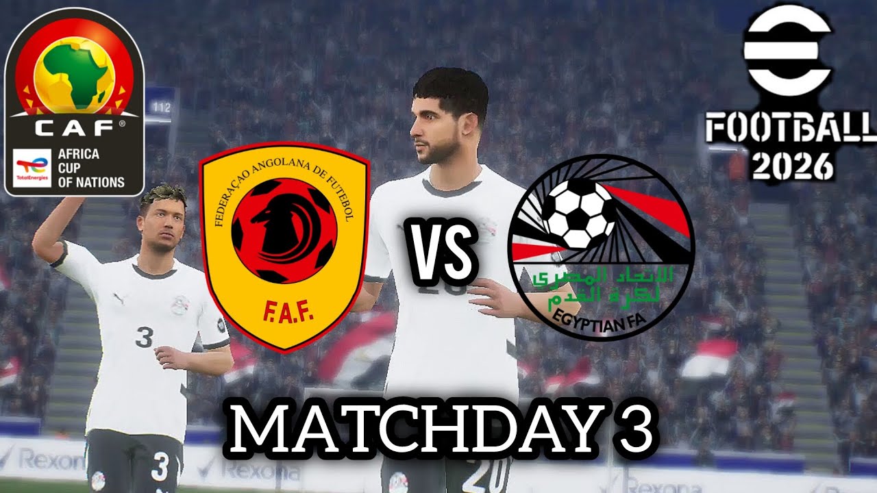 Angola vs Egypt | Matchday 3 | #africacupofnations | #efootball2026 ...