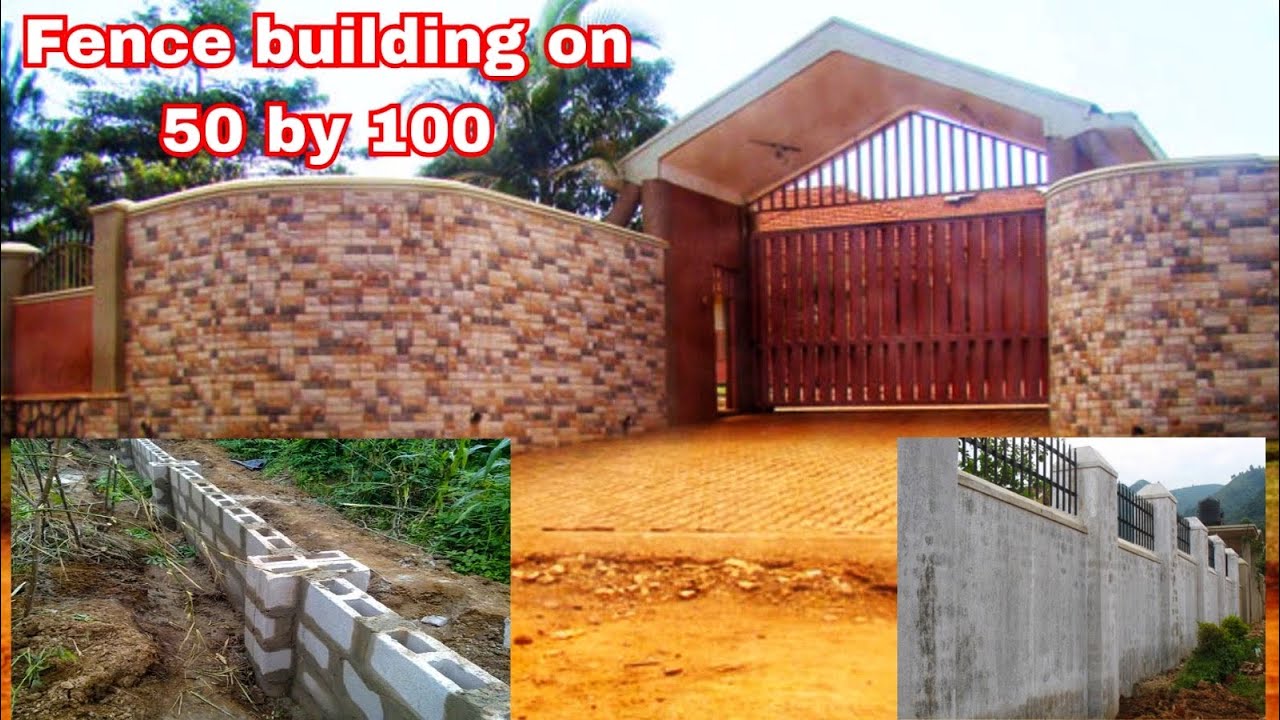 Fence Building Using Hollow blocks on 50 by 100 plot - YouTube