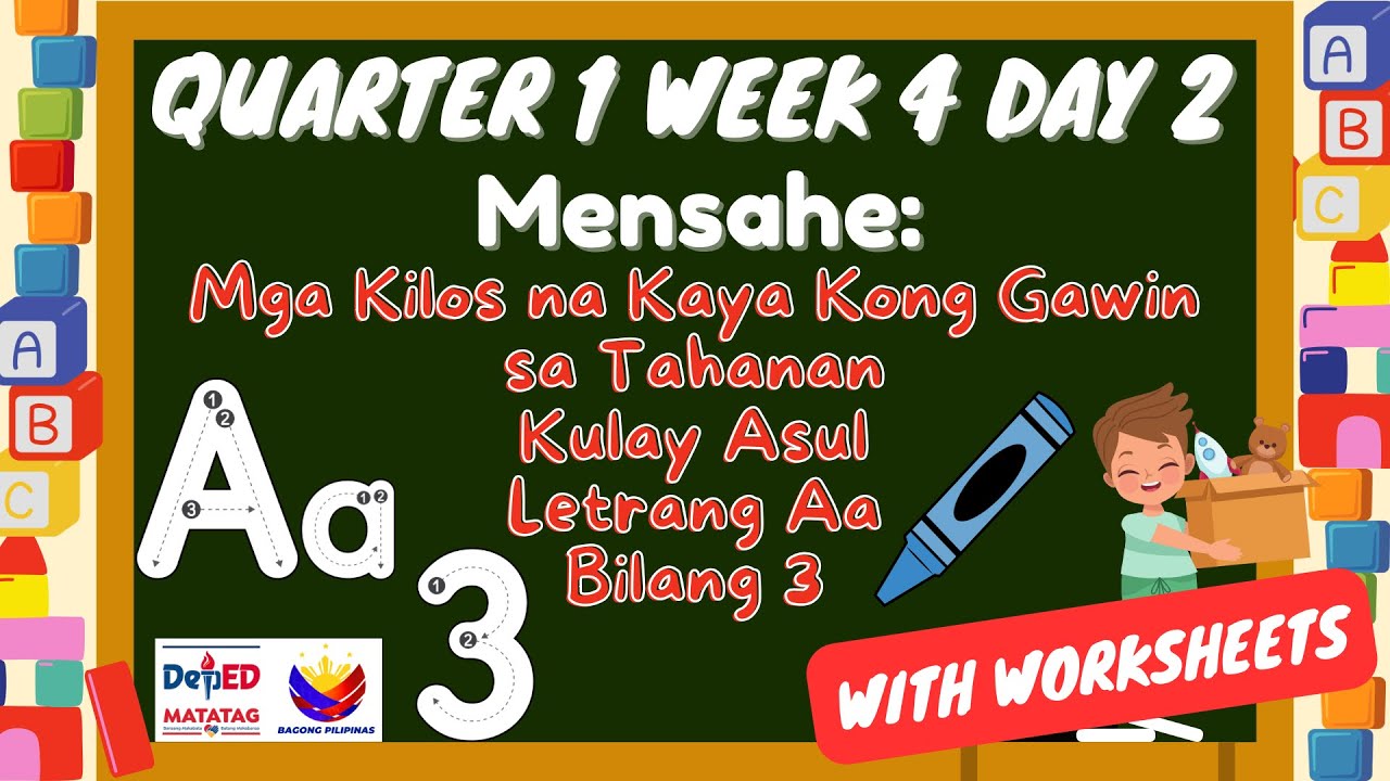 KINDER QUARTER 1 WEEK 4 DAY 2 MATATAG TEACHER SUPERVISED VIDEO