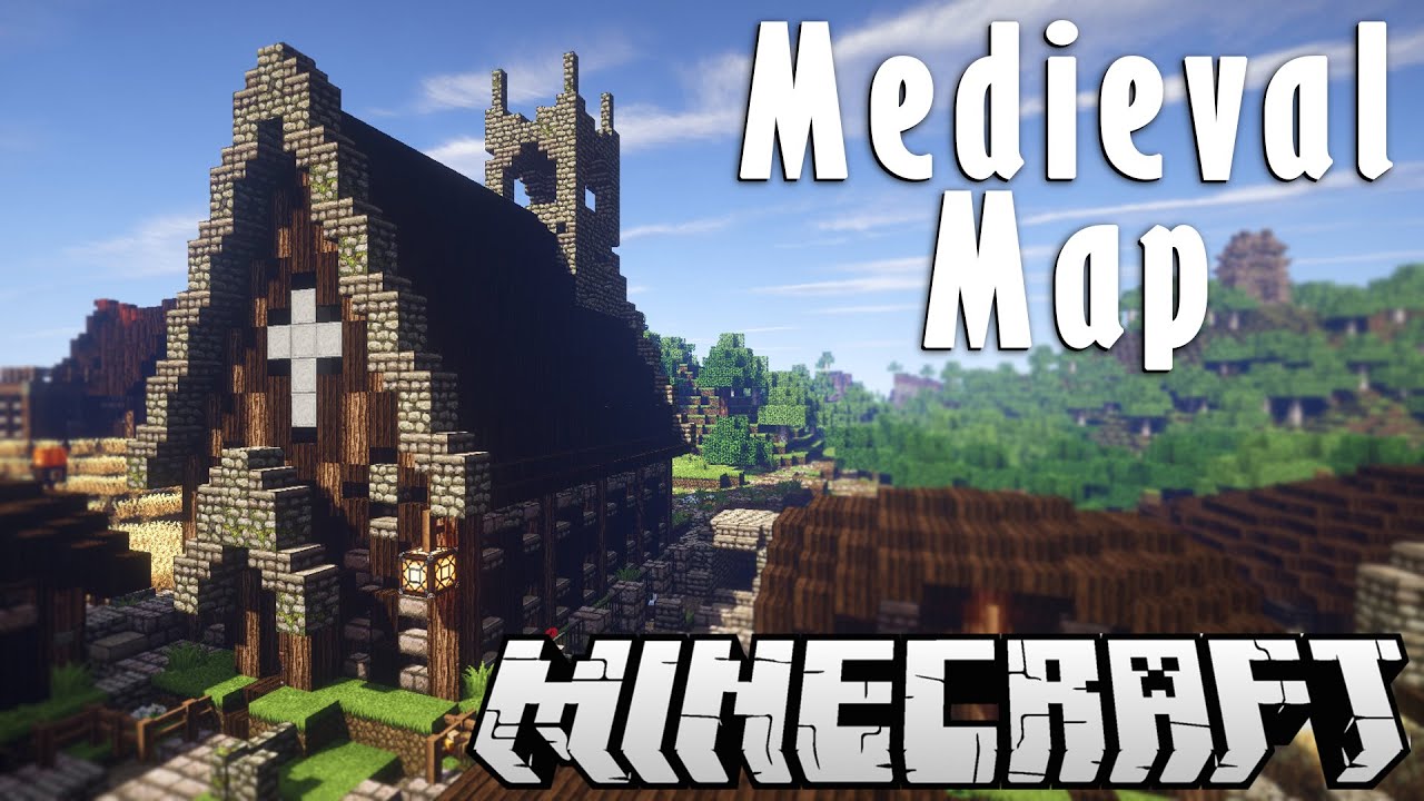 Minecraft Let's Build - Medieval Town Map - YouTube