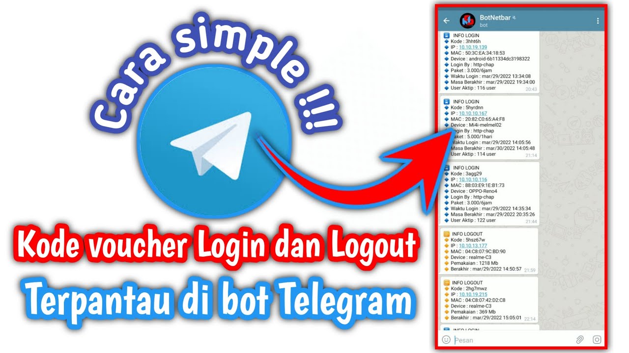Cara sederhana agar kode voucher yang login dan yang logout terpantau ...