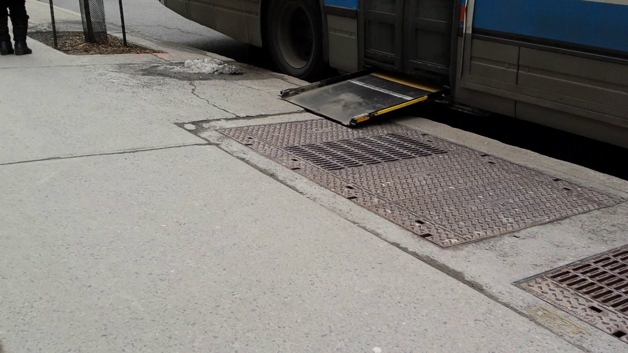 Bus having mechanical ramp issues - YouTube