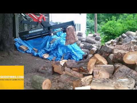 Mini Excavator Log Splitter - SkidSteers.com - Call 866-315-3134 - YouTube