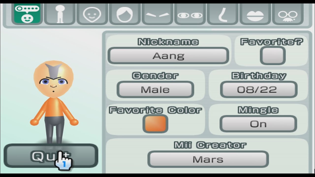 Aang - The Last Airbender - Mii 1797 - YouTube